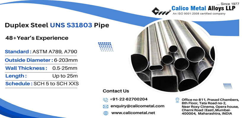 ASTM A790/ASME SA 790 UNS S31803 pipe | Supplier Manufacturer