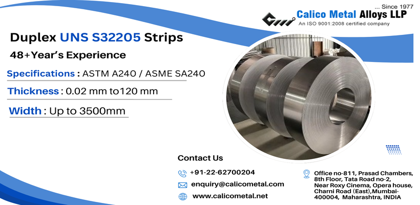 ASTM A240 / ASME SA240 UNS S32205 strips - Supplier Manufacturer